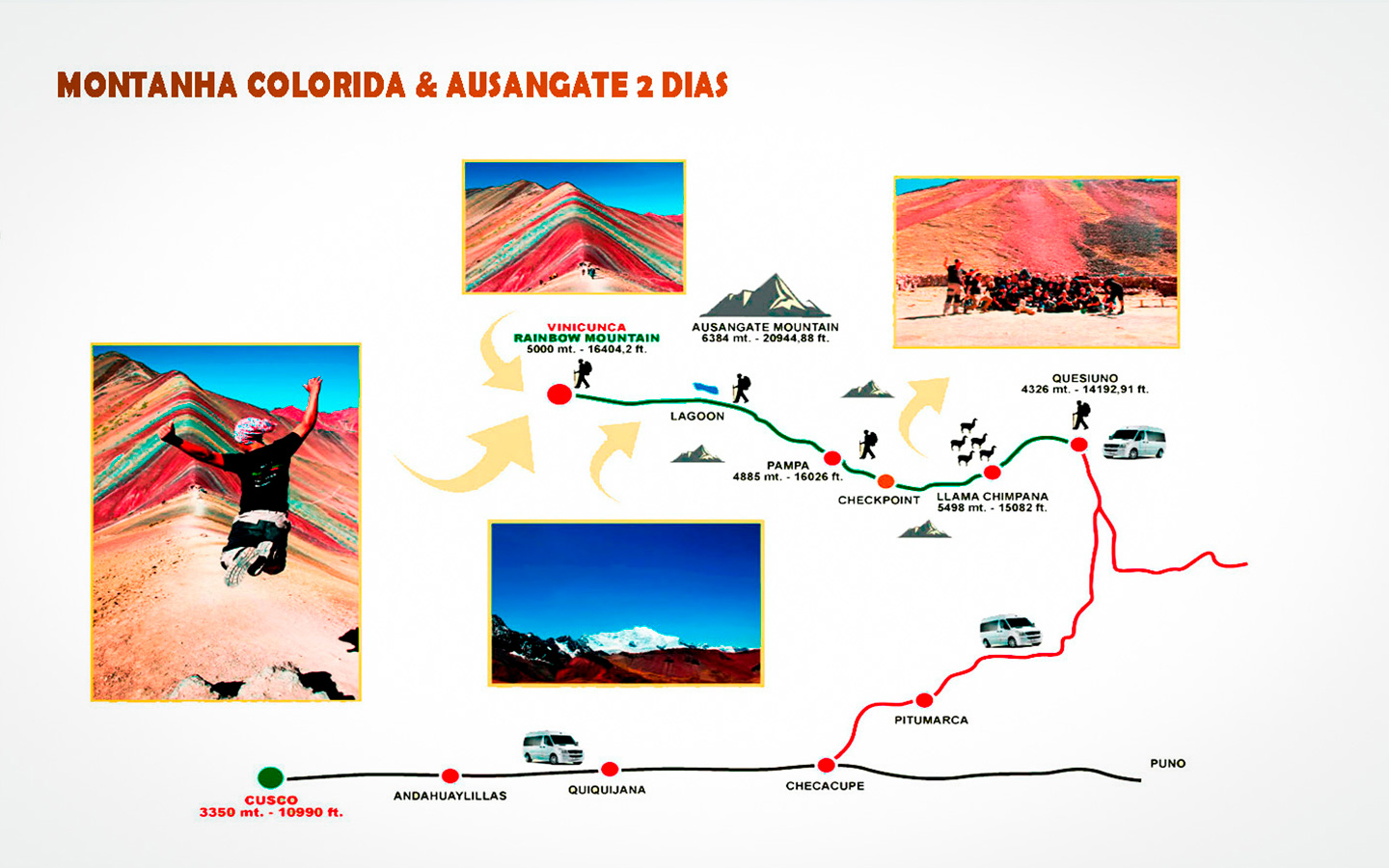 Montanha Colorida, Ausangate Peru, Trilha Vinicunca, Rainbow Mountain